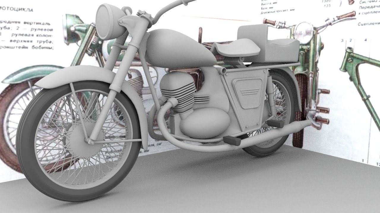How to model a Motor Bike in Autodesk Maya part 3 of 4. - YouTube