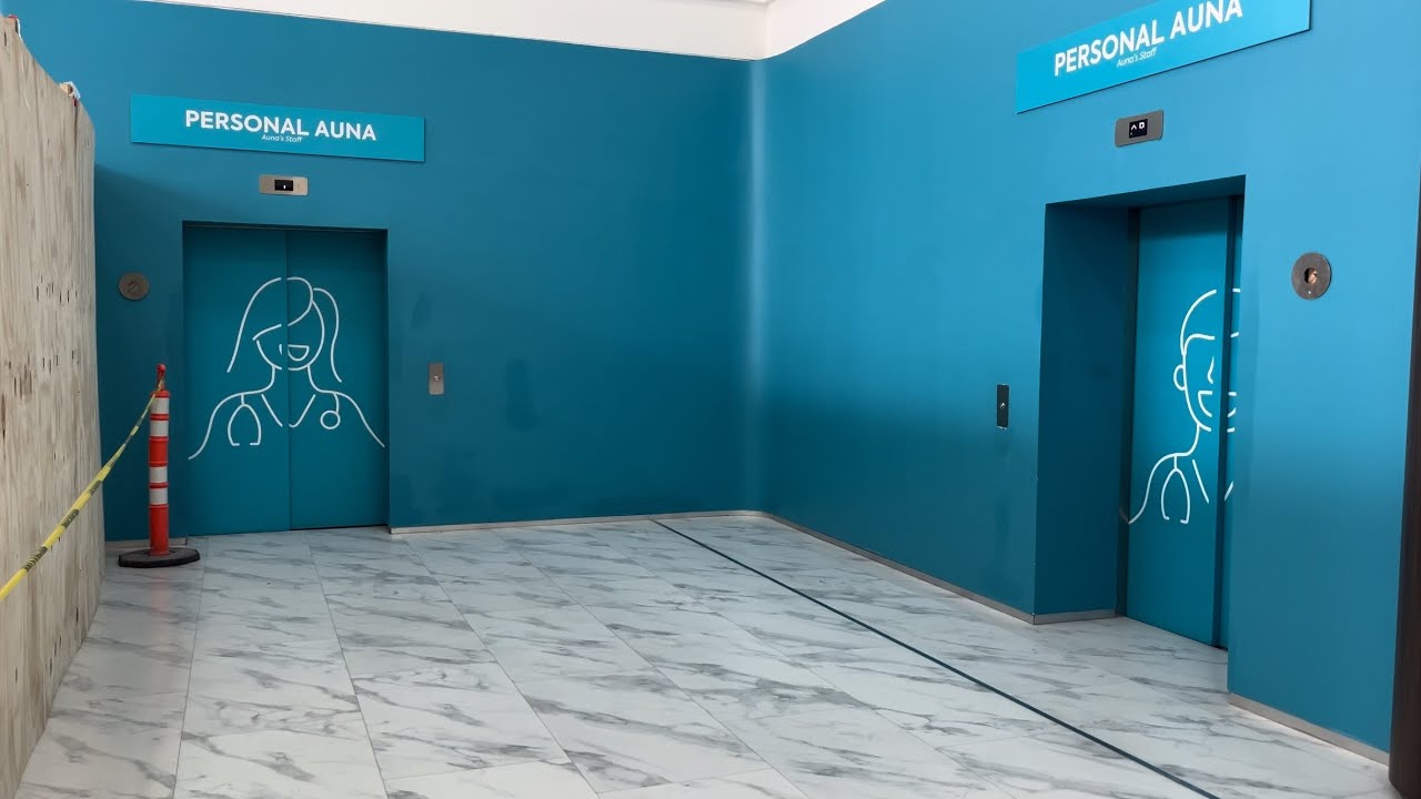 Female and Male KONE Ecodisc Traction Staff Elevators at Doctors ...