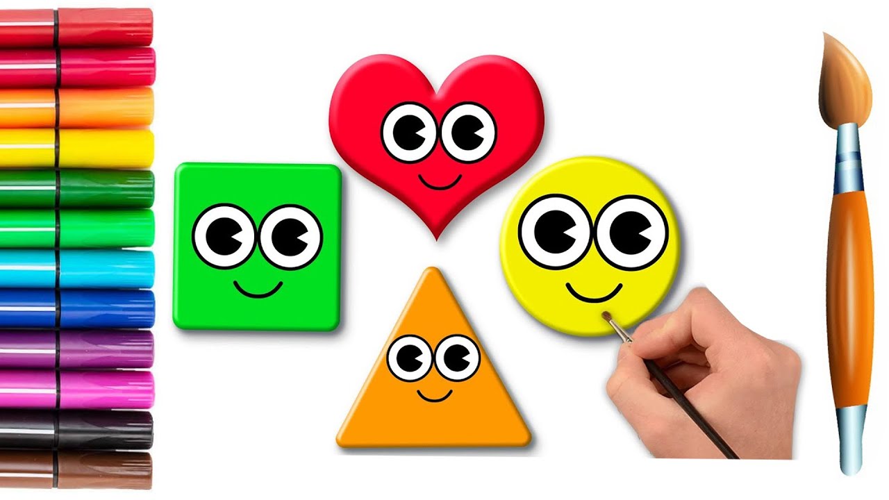 Learn How To Draw Easy Shapes For Kids Step by step Drawing Coloring ...