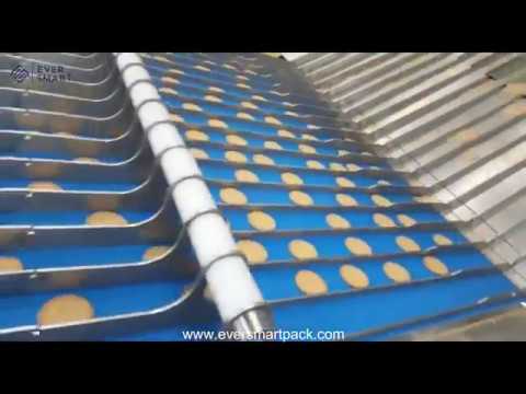 Biscuit stacking machine - YouTube
