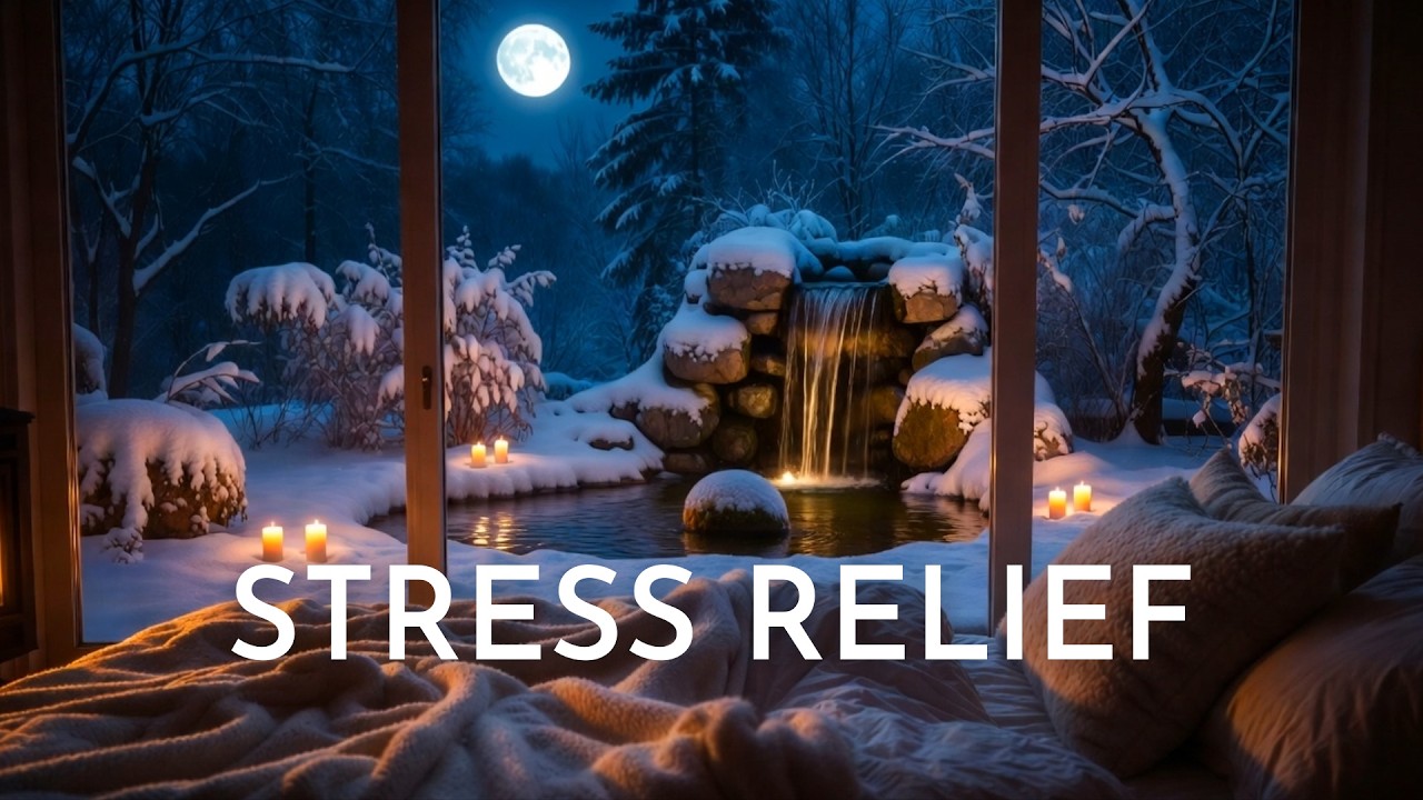 Piano & Pan Flute Relaxing Night Water Sounds for Deep Sleep, Calm Mind ...