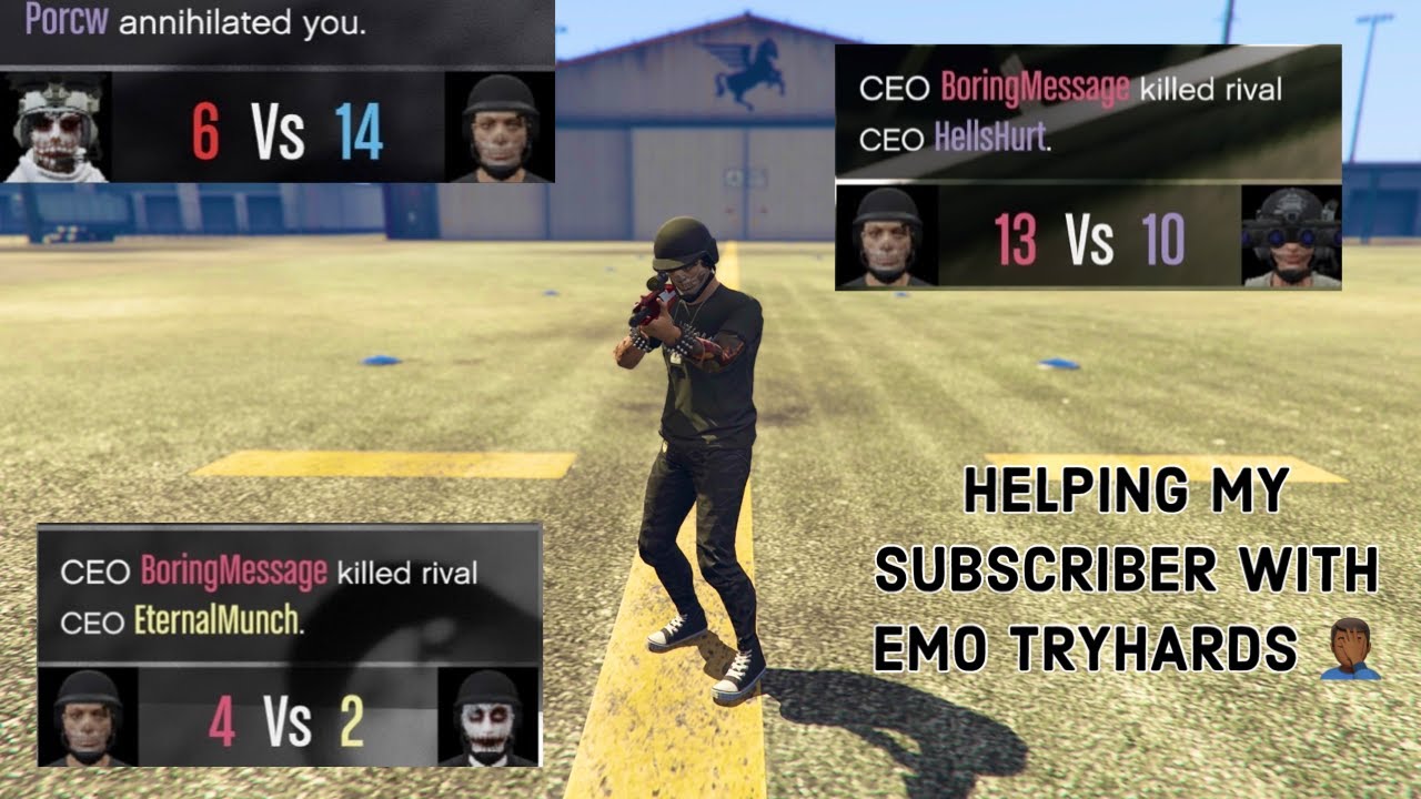 Helping my subscriber with Emo Tryhards (gta5online) - YouTube