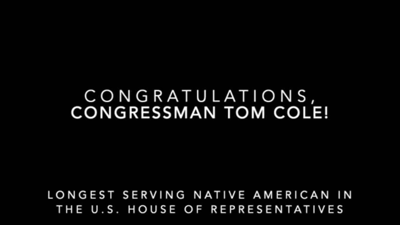 Rep. Cole Celebrated as Longest Serving Native American in U.S. House ...