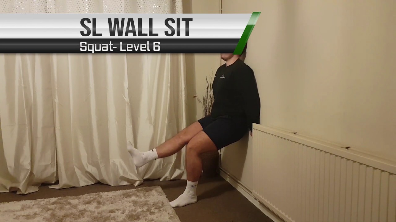 Squat Level 6 SL Wall sit - YouTube