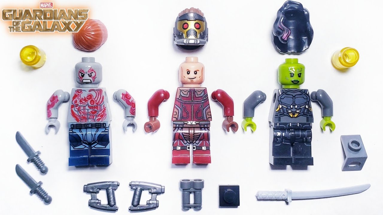 Lego Guardians of the Galaxy | Star Lord (Peter Quill), Gamora, Drax ...