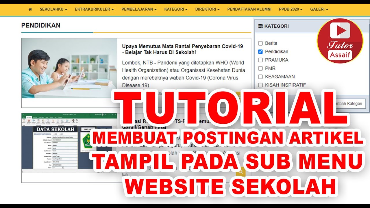 Website Sekolah | Tutorial membuat postingan artikel tampil pada sub ...