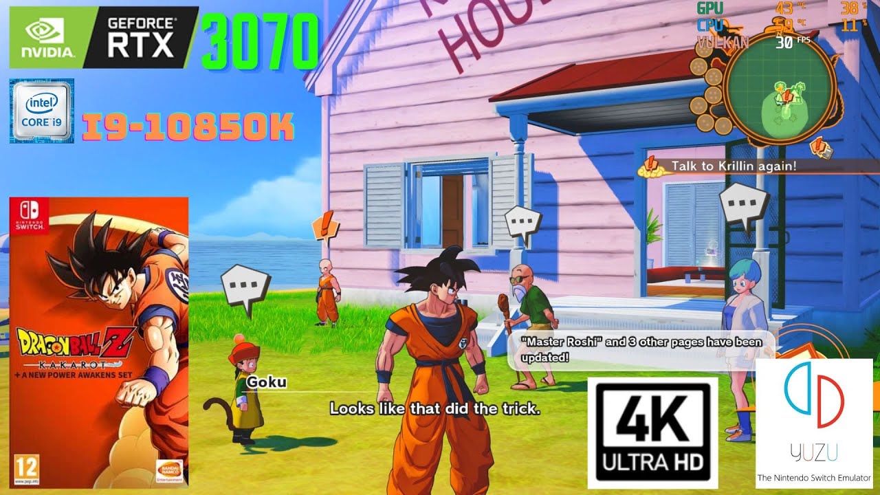 Yuzu - Dragon Ball Z Kakarot - 4K - Switch Emulator - YouTube