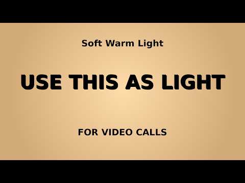 Turn Your Screen Into a Soft Warm Light (Instant Fix For Video Lighting)