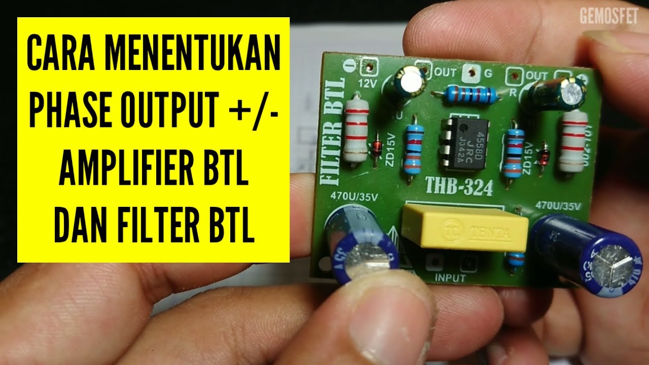 CARA MENENTUKAN PHASE OUTPUT AMPLIFIER BTL - YouTube