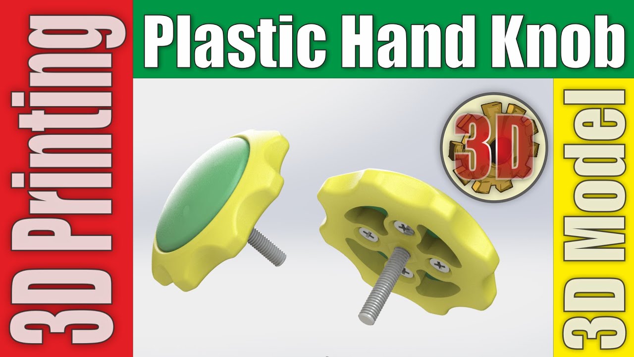 Plastic Hand Knob for M6 Screw and Nut | 3D Printing - YouTube