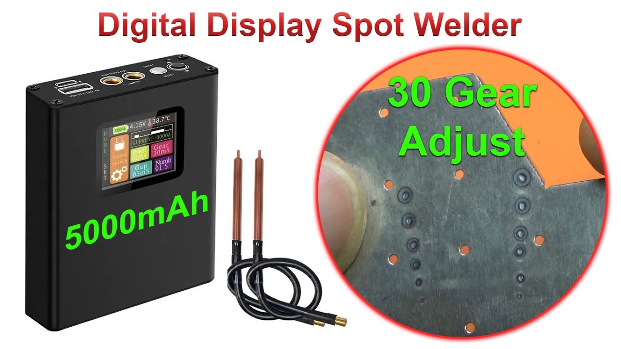 Digital Display Spot Welder | 30 Gear Adjust | punta makinesi | full ...