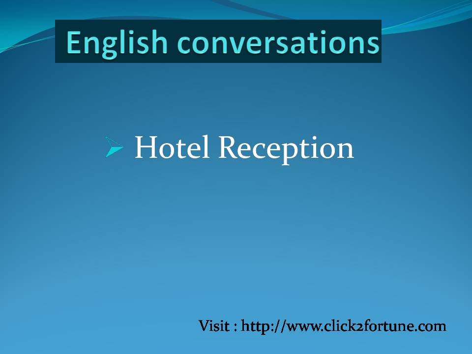 English conversations at Hotel reception - YouTube