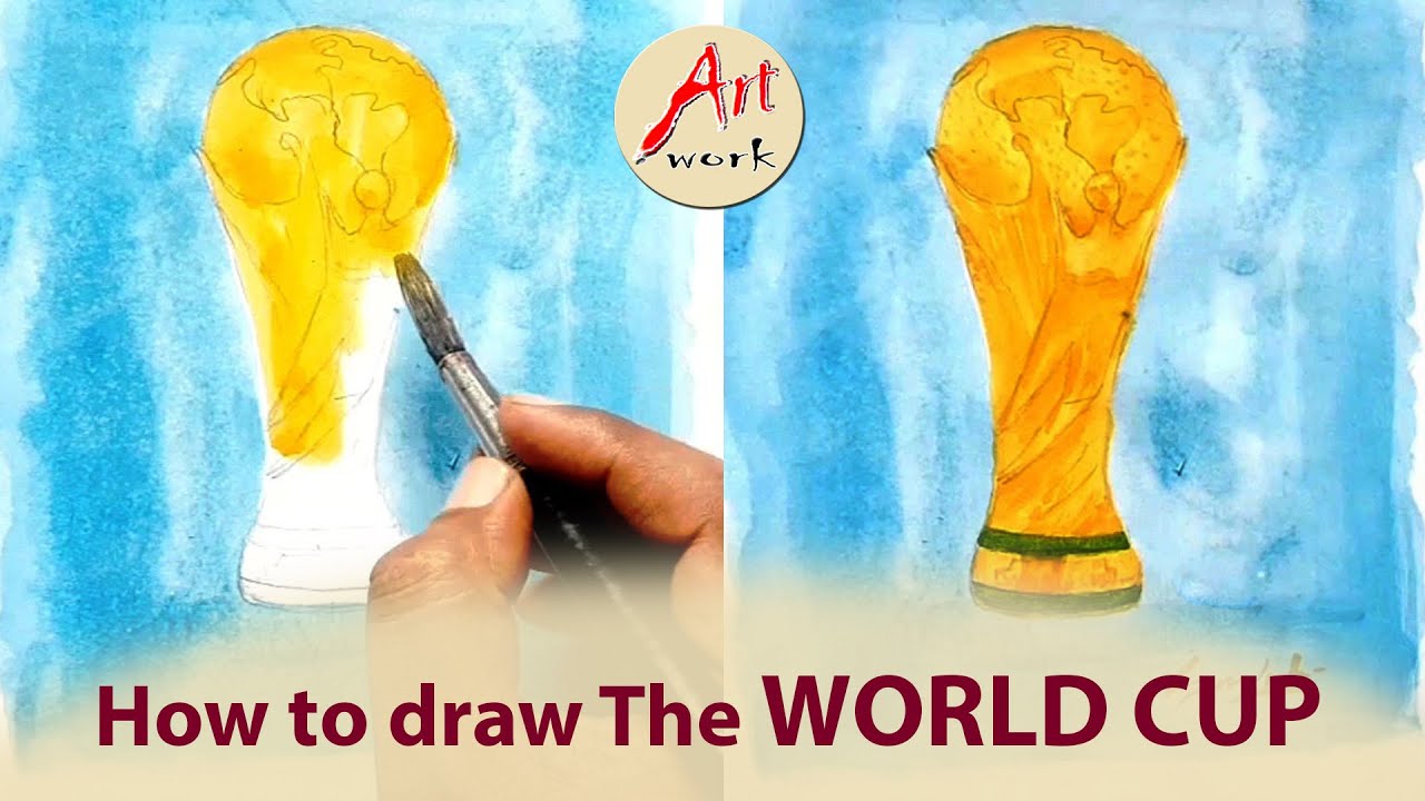 How to draw the FIFA World Cup Trophy | World cup Drawing | How to draw ...