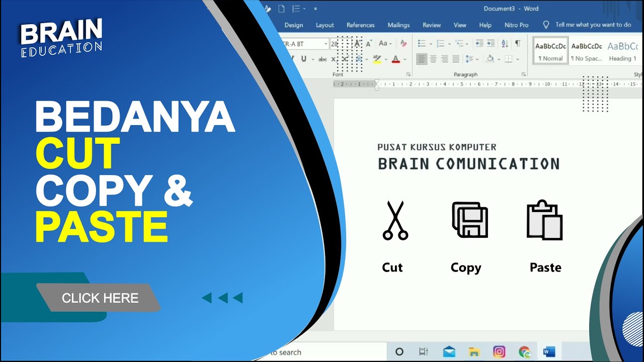 TERNYATA INI DIA PERBEDAAN CUT COPY DAN PASTE PADA MS WORD - YouTube