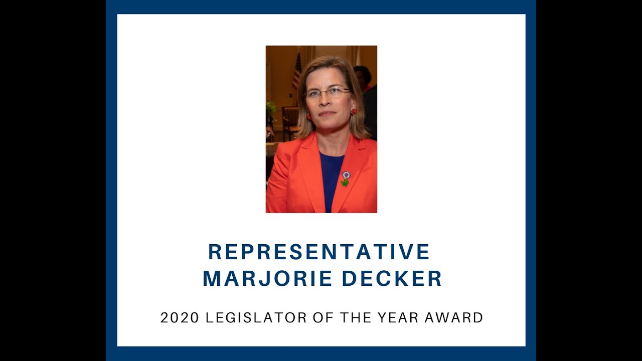 Legislator of the Year Award - Representative Marjorie Decker - YouTube
