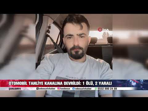 OTOMOBİL TAHLİYE KANALINA DEVRİLDİ: 1 ÖLÜ, 2 YARALI