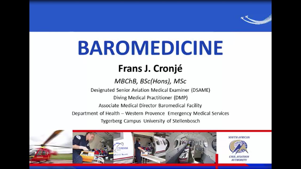 Baromedicine and Pulmonology - Dr. Frans J. Cronje (2017) - YouTube