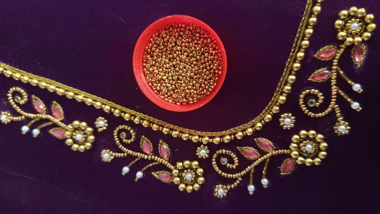 aari work | aari neck design | aari work blouse neck design | how to ...