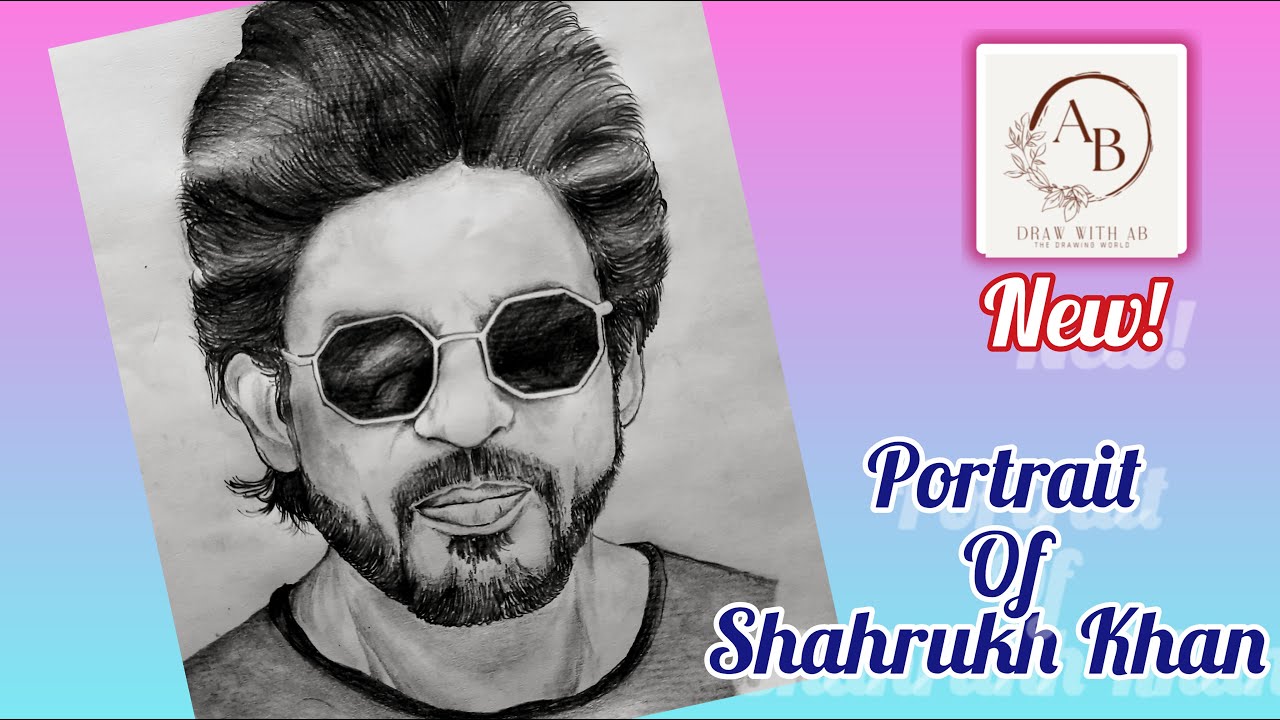 #29 Easy Portrait Drawing Of Shahrukh Khan || Pencil Drawing Shahrukh ...