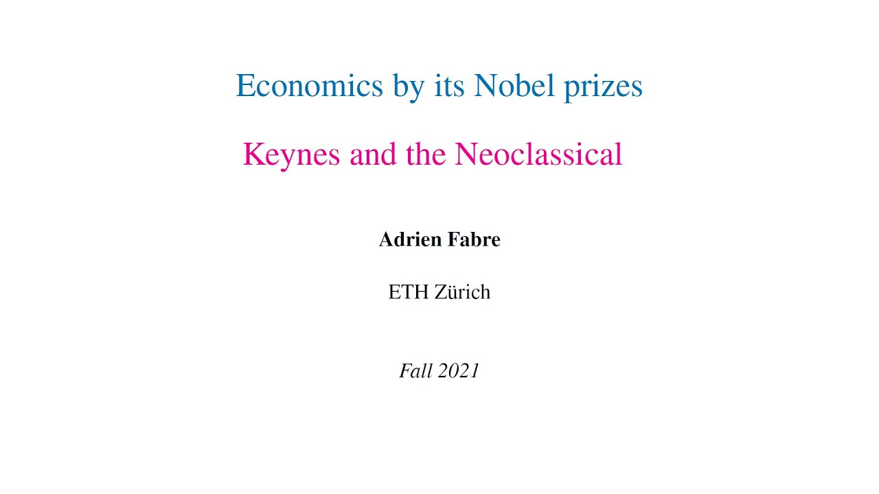 1. Keynes and the Neoclassical synthesis - Economics by its Nobel ...