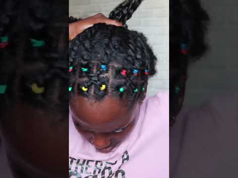 😍Try This ❗️Rubber band CRISS CROSS Bun| Protective Natural Hairstyle
