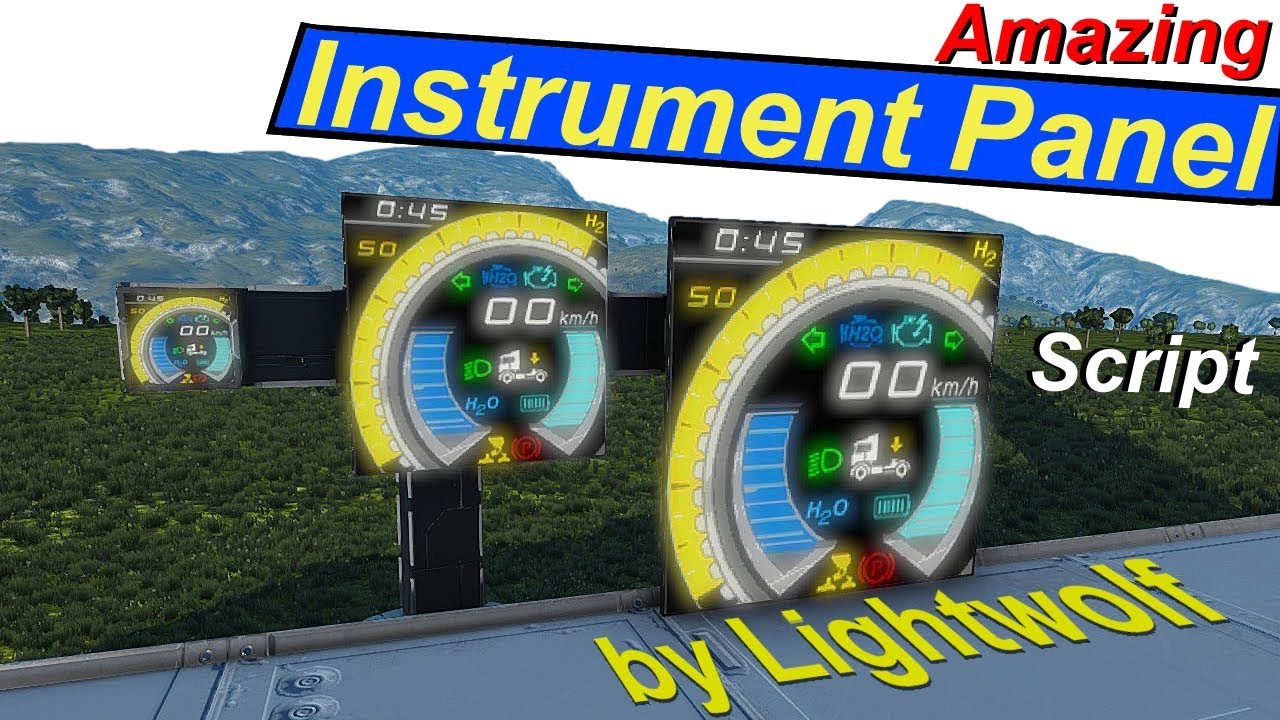 Space Engineers: Speedometer & Instrument Panel Script - YouTube