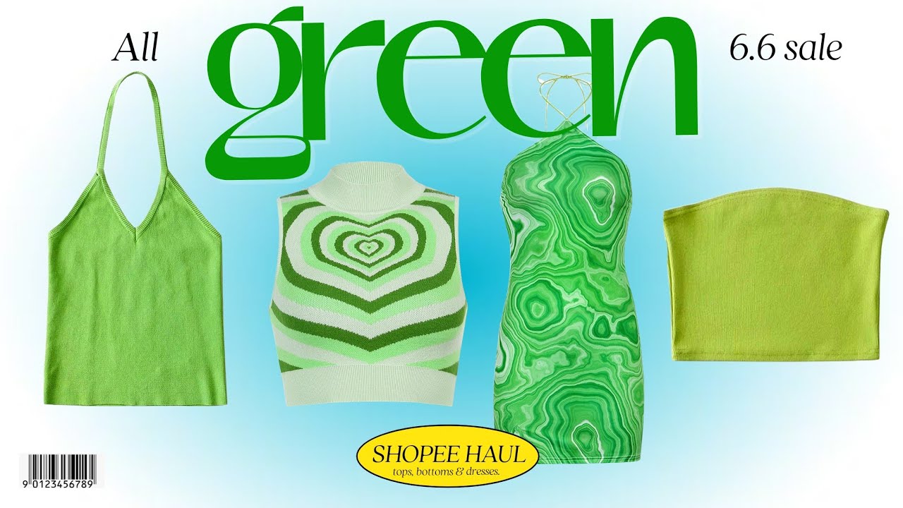 an all GREEN SHOPEE HAUL + ₱10,000 GIVEAWAY!! (6.6 sale ready!) - YouTube