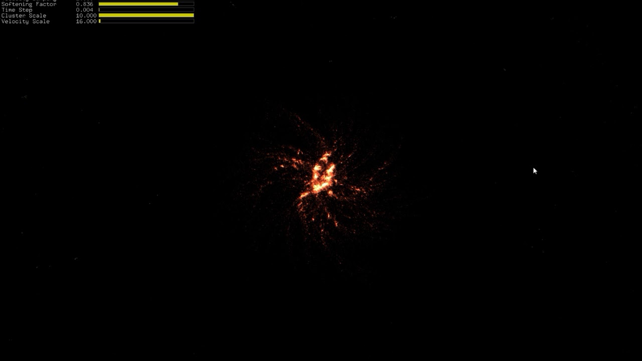 100k points galaxy formation Janus Cosmological Model - YouTube