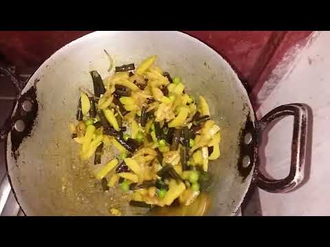 black brinjal red potato Chaumin look this recipe - YouTube