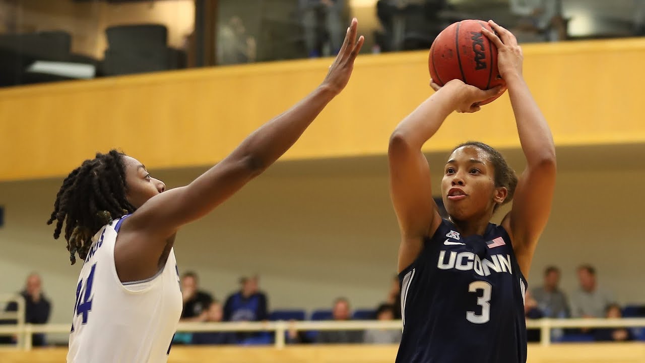 UConn Women's Basketball Postgame (Seton Hall) - Megan Walker - YouTube