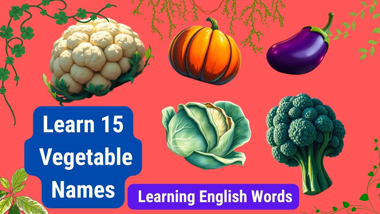 Learn Vegetable Names in American English – Educational Video for ...