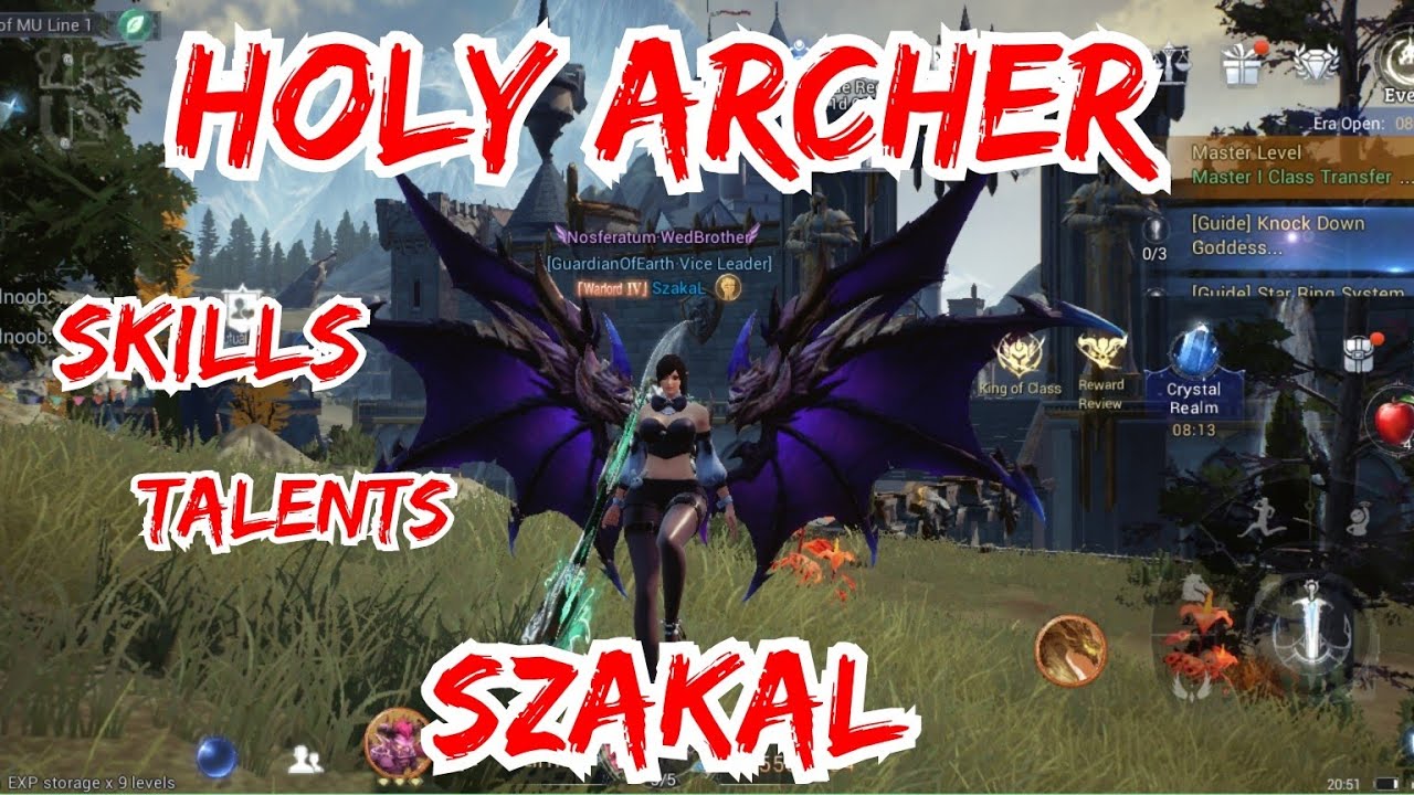 MU Origin 3 Holy Archer Class Top Skills Talents High DPS - YouTube