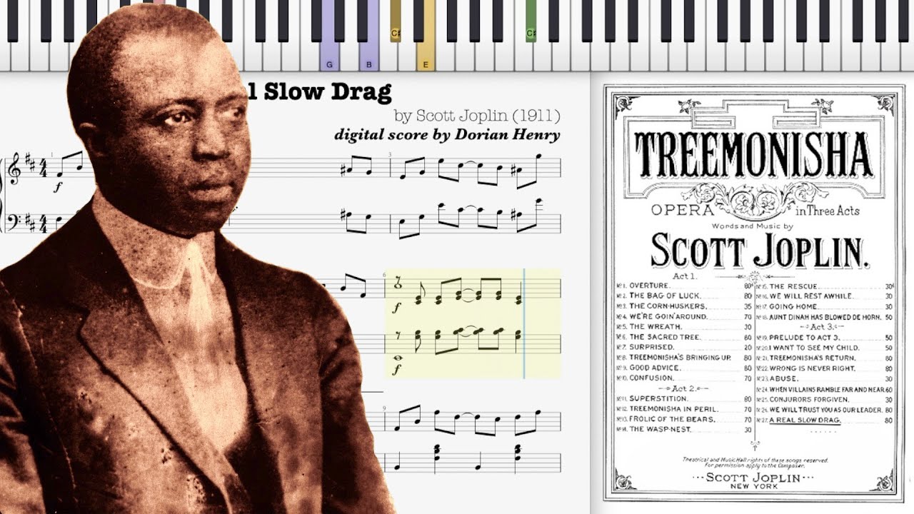 A Real Slow Drag by Scott Joplin (1911, Ragtime piano) - YouTube