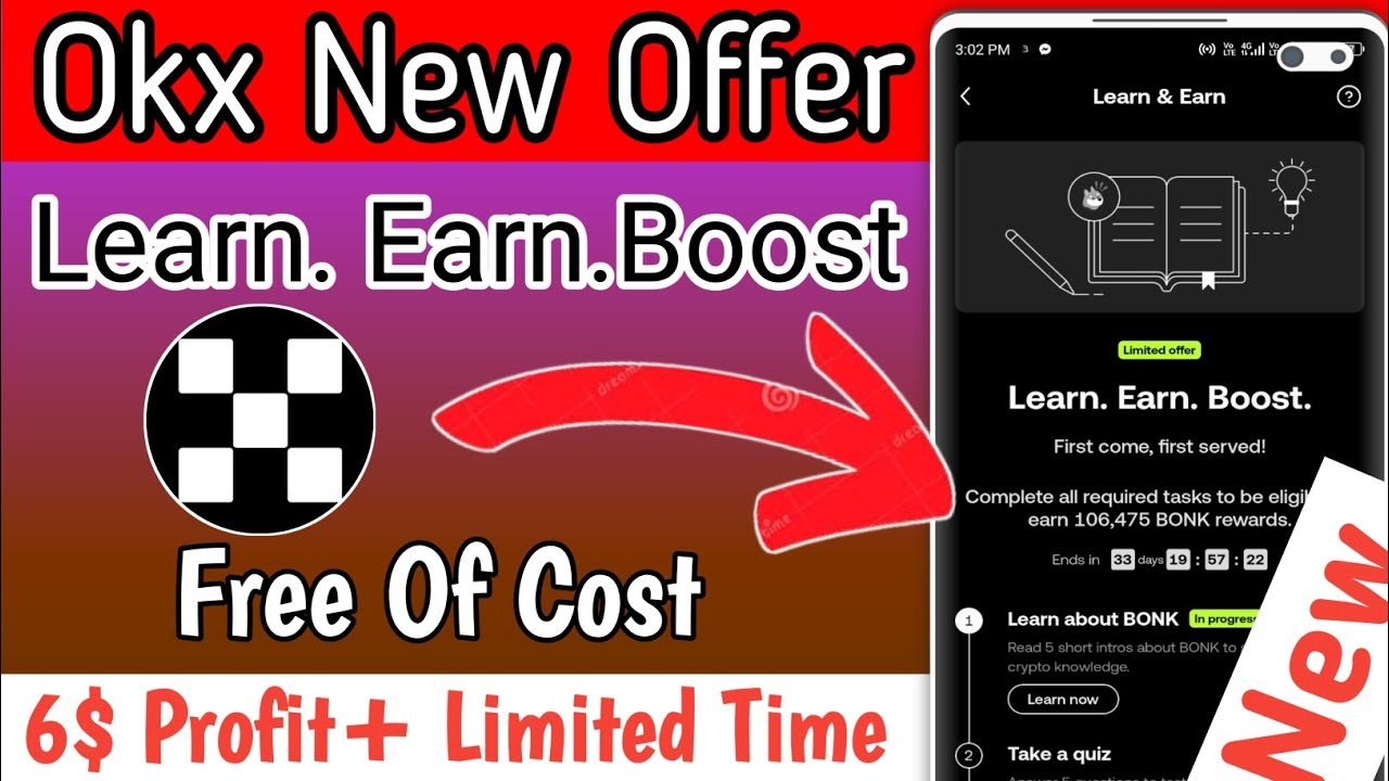 Okx Exchange New Compgain| Okx learn Earn Boost New Offer| 6$ Profit ...