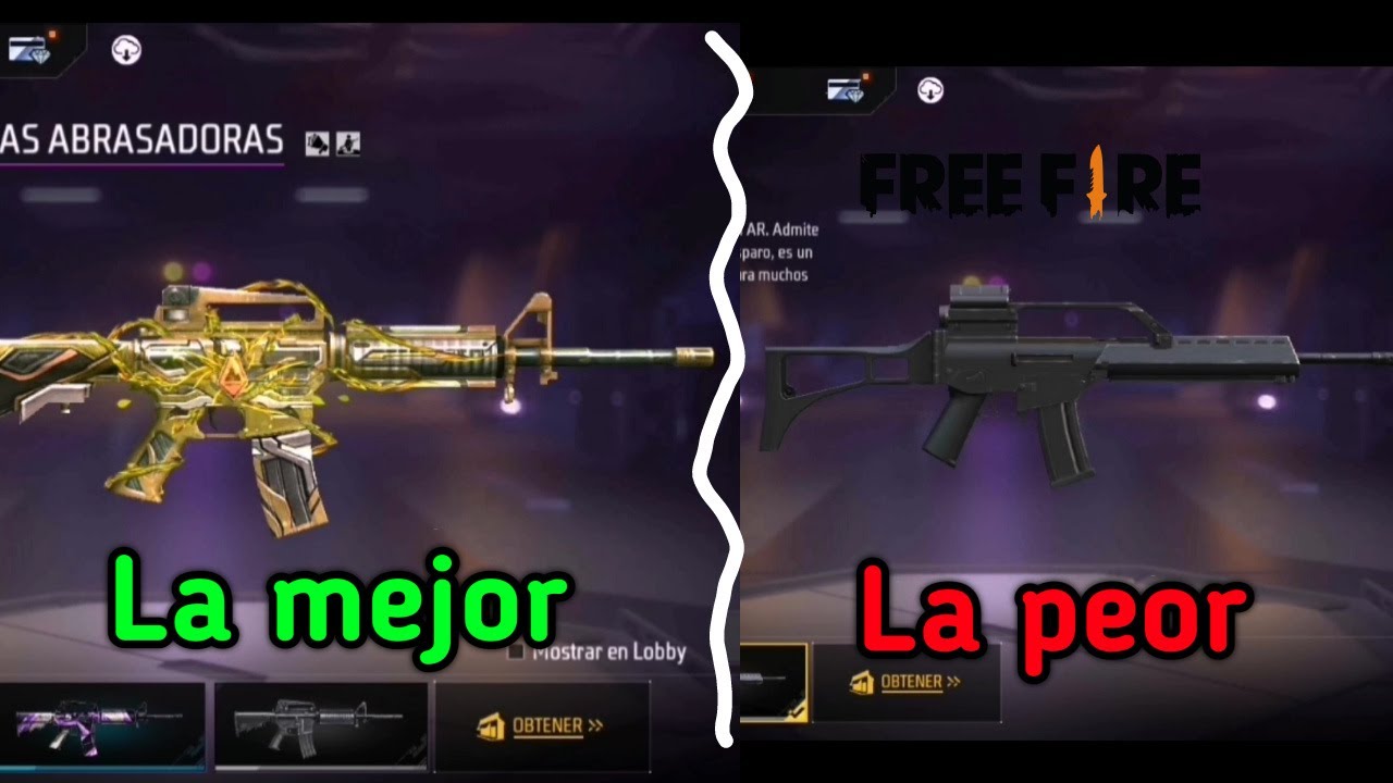 La VERDAD sobre las mejores armas AR de free fire - YouTube