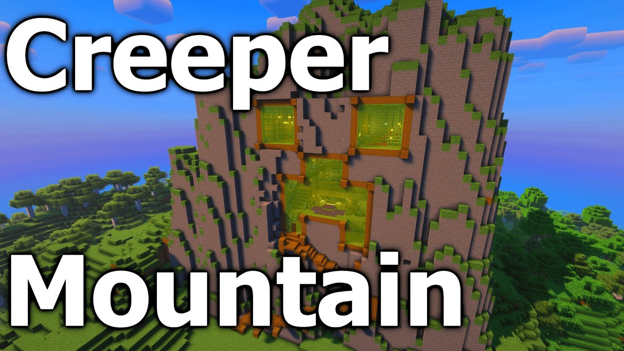 Creeper Mountain Base | #minecraft #minecrafttutorial - YouTube