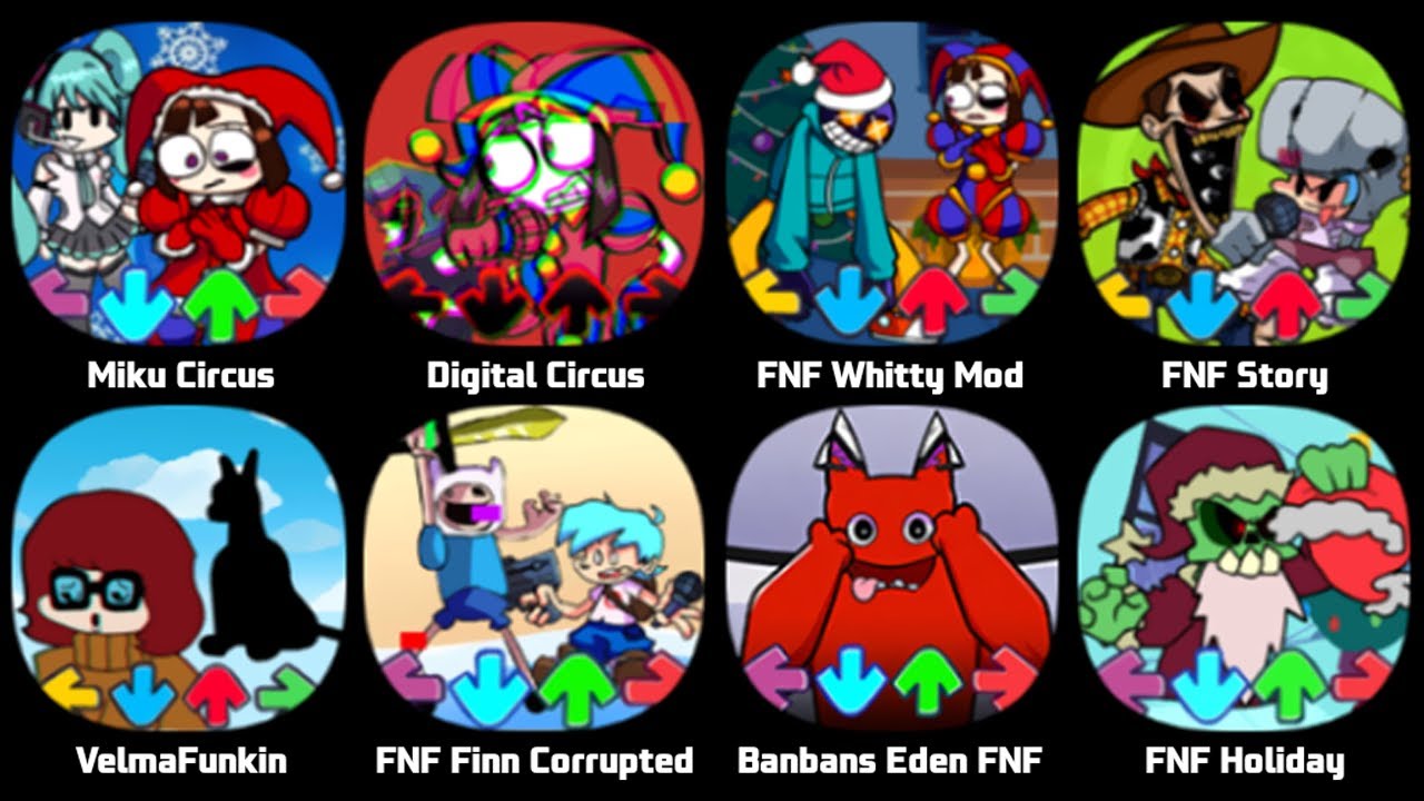 FNF Pomni, FNF Jax, FNF Digitization Circus, FNF FNF Smile Song, FNF ...