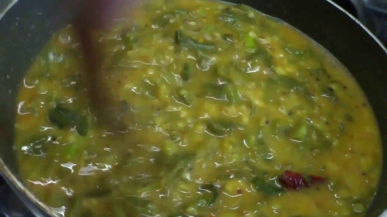How to make basale leaf dal in indian style. - YouTube