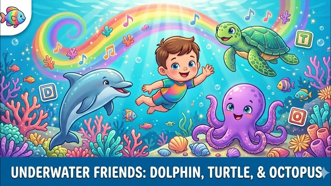 Ocean Friends Adventure | Fun Sea Creatures Song for Kids | Learn About ...