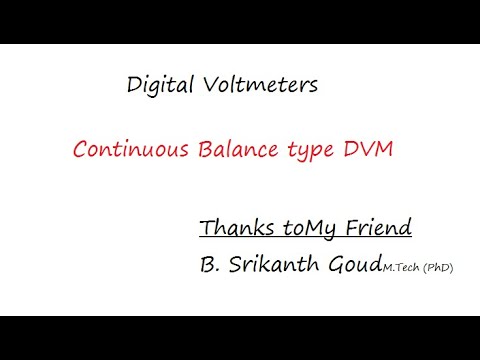 Digital Voltmeters - (Continuous Balance type DVM). - YouTube