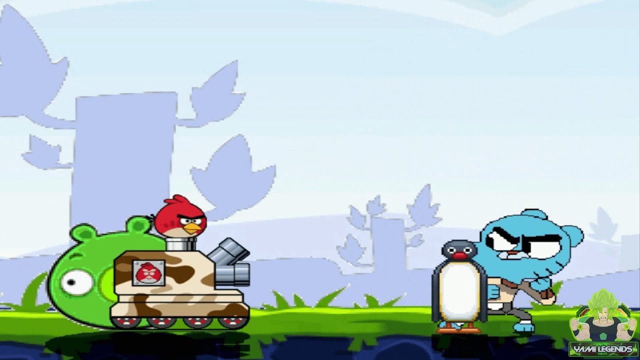 M.U.G.E.N. Battles | Angry Birds Tank/Minion Pig vs Pingu/Gumball - YouTube