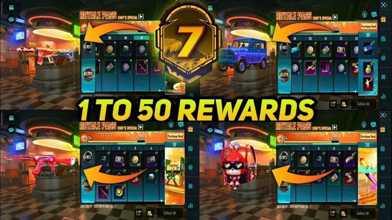 MONTH 7 ROYAL PASS 1 TO 50 RP REWARDS // M7 ROYAL PASS PUBG MOBILE/BGMI ...