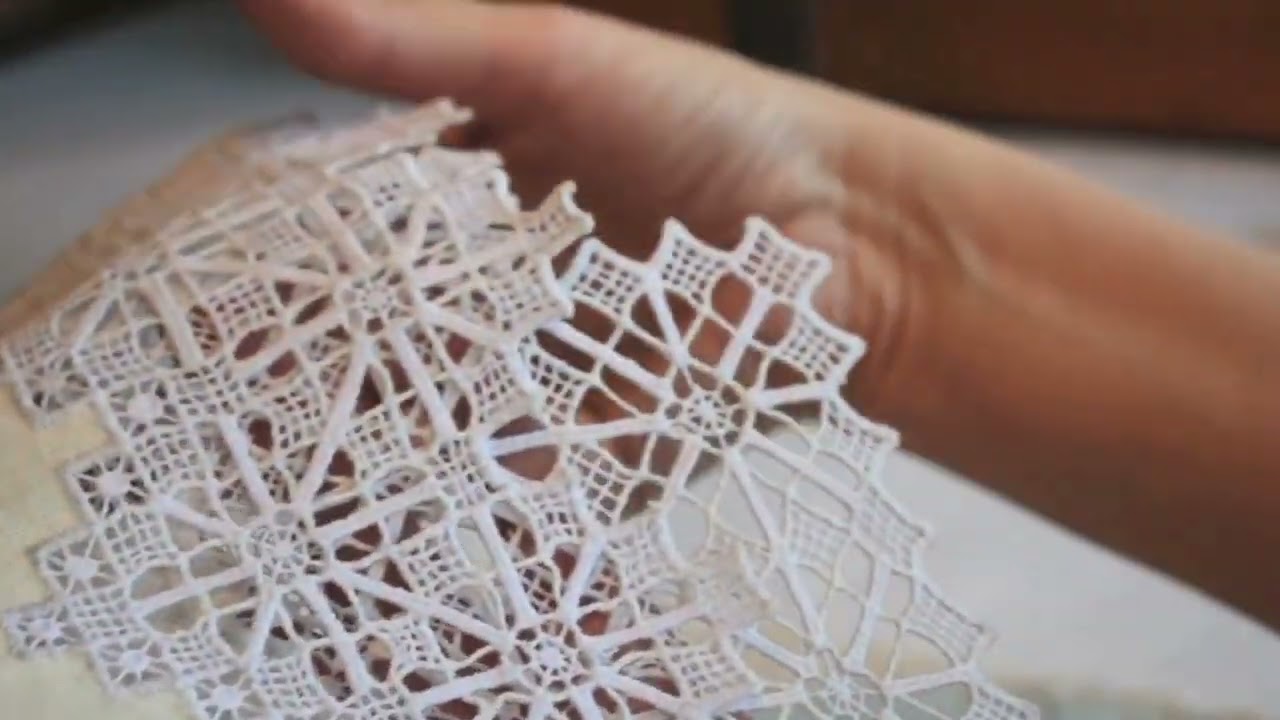 White embroidery on a regular sewing machine - very elegant! - YouTube