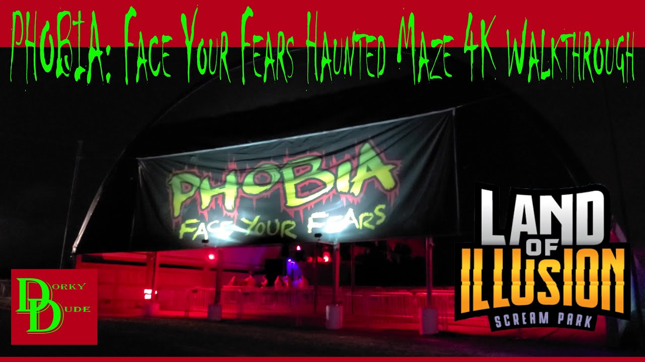 PHOBIA Face Your Fears at Land of Illusion Scream Park haunted maze 4K ...