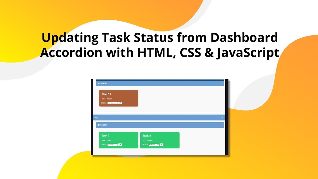 Modern To Do Update Task Status Using Javascript And Local Storage Part 8 Youtube