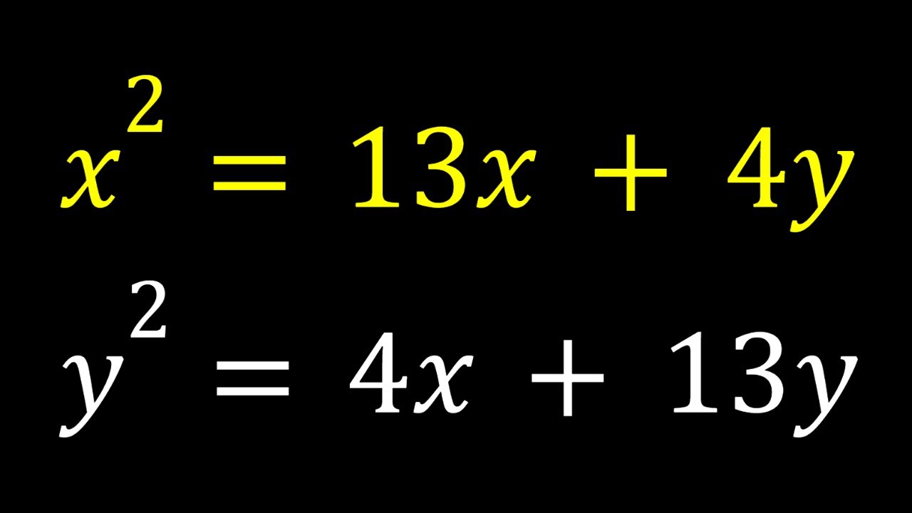 Solving a Symmetrical System in Two Ways - YouTube