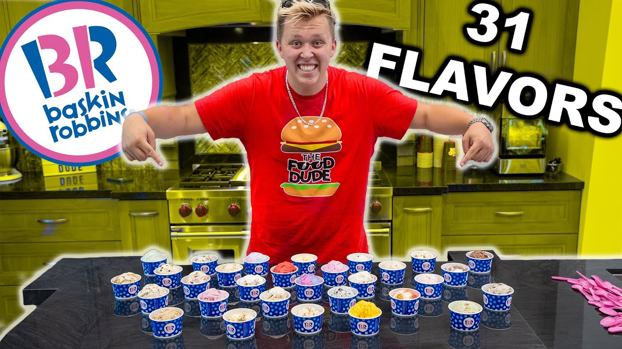 TRYING ALL 31 FLAVORS AT BASKIN-ROBBINS!!!! - YouTube
