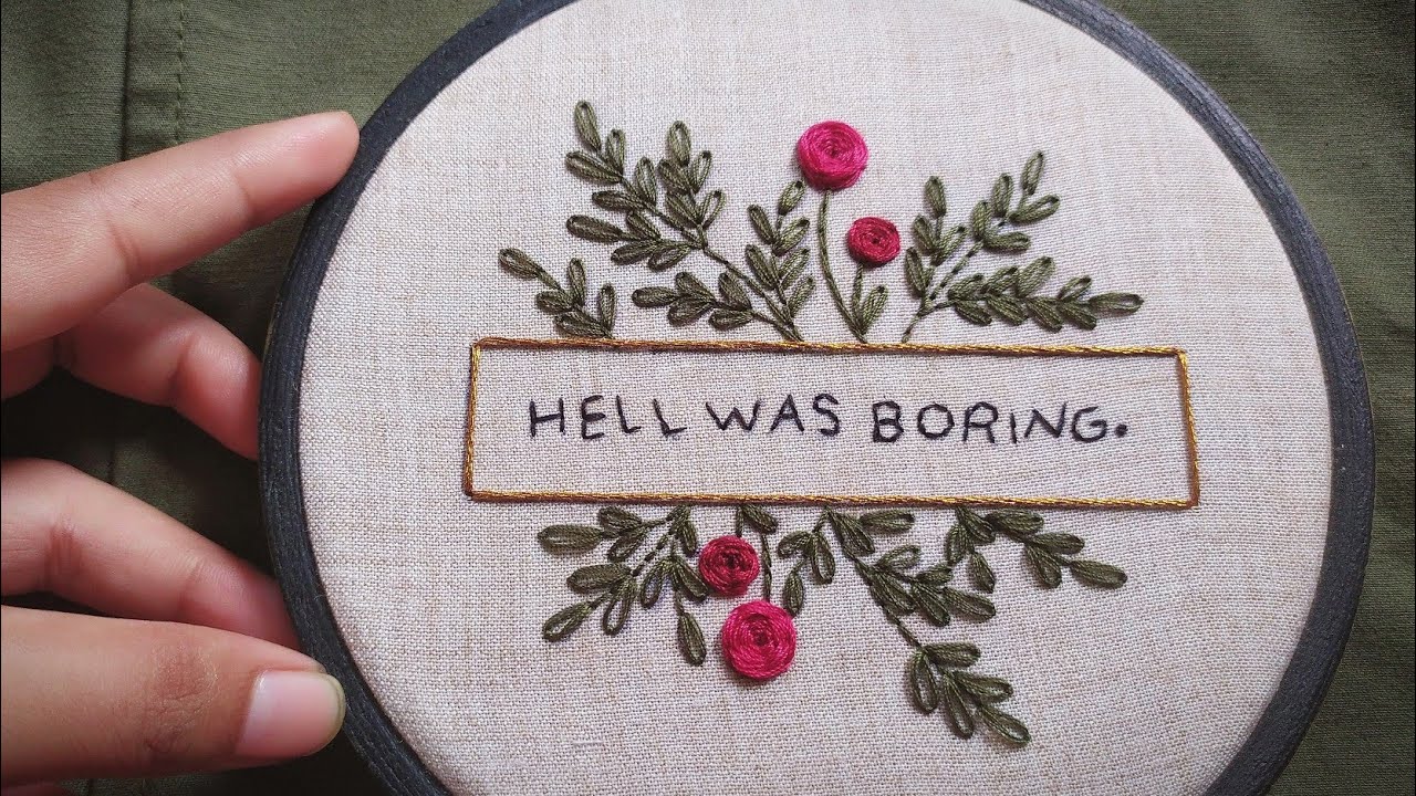 Hell was boring amazing satisfying embroidery😍 || Floral Embroidery ...