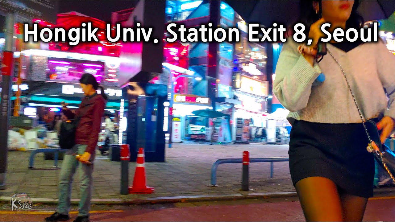 Hongik Univ. Station Exit 8, Seoul - YouTube