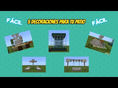 5 decoraciones para tu Patio | Mundo Minecraft - YouTube